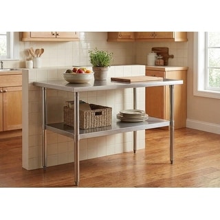 Heavy Duty Stainless Steel Work Table, with Adjustable Undershelf - Bed ...