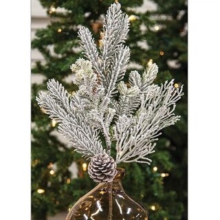 Flocked Woodland Pine Spray 20.5" - 10 x 3 x 20.5 inch - Bed Bath ...