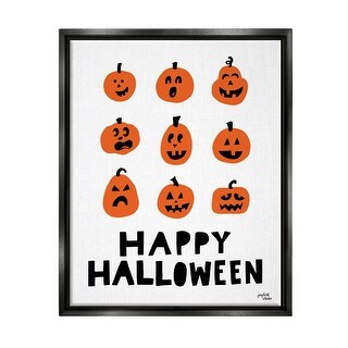 Stupell Mixed Expressions Pumpkins Shapes Casual Halloween Typography ...