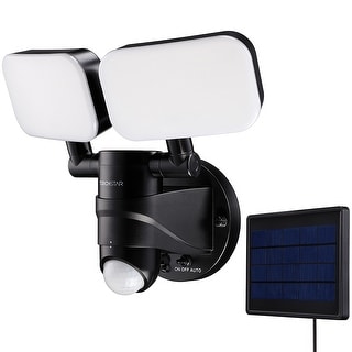 Dual-Head LED Solar Outdoor Security Lights with Motion Sensor - Bed ...
