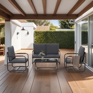 Metal Glass Comfortable Single Double Patio Table And Chairs,Outdoor ...