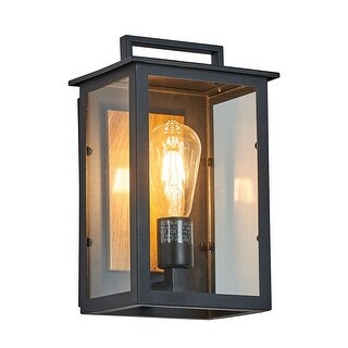 Single Light Outdoor Indoor Wall Lantern in Metal Housing and Clear ...