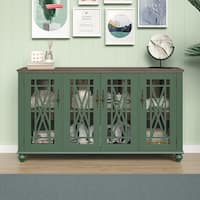 rustic green buffet cabinet