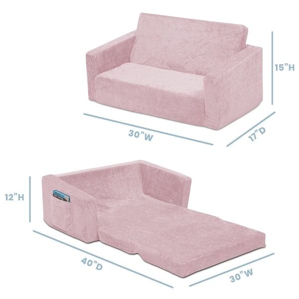 Extra Wide Convertible Sofa to Lounger - Comfy 2-in-1 Flip Open Couch ...