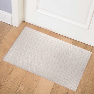 ZEN CIRCLES BLOCK PRINT NEUTRAL Doormat By Kavka Designs - Bed Bath ...
