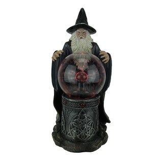 Spellcaster Wizard Statue With Electric Plasma Ball - 11.5 X 6.5 X 5 ...