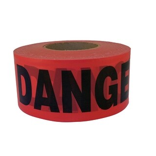 C.H. Hanson 1000 ft. L X 3 in. W Plastic Danger Barricade Tape Red - 1000 ft. - Bed Bath ...