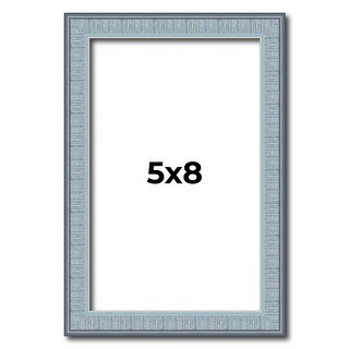 5x8 Frame Rustic Sky Blue Solid Wood Picture Frame | 0.75 Inch - Bed ...