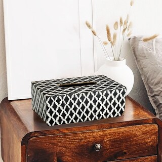 Mascot Hardware Moroccan Design Black And White Tissue Box Cover ...