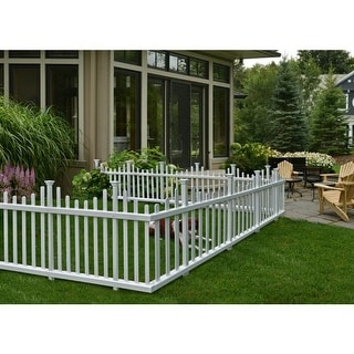 2 Pack No-Dig Vinyl Fence Kit 30in x 56in - Bed Bath & Beyond - 37864426