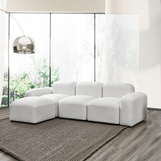 JASIWAY L-Shape Loop Yarn Modular Sectional Sofa - Bed Bath & Beyond ...