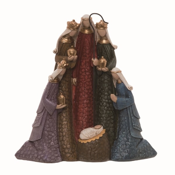 Transpac Resin Multicolor Christmas Impressionist Nativity Decor - Bed ...
