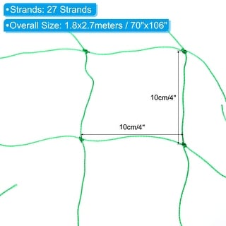 Garden Trellis Netting 6x8.8 Ft, 4x4 in Mesh Plant Growing Climbing Net ...