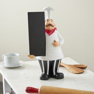 White Polystone Kitchen Decorative Figurine Chef Decorative Sculpture ...