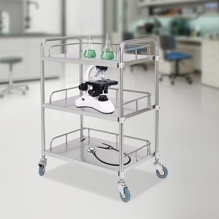 Medical Lab Three Layers Trolley Dental Clinic Serving Cart - N/A - Bed ...