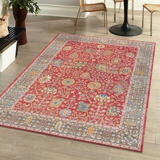 JONATHAN Y Alba Flower and Vine Area Rug - Bed Bath & Beyond - 35661115