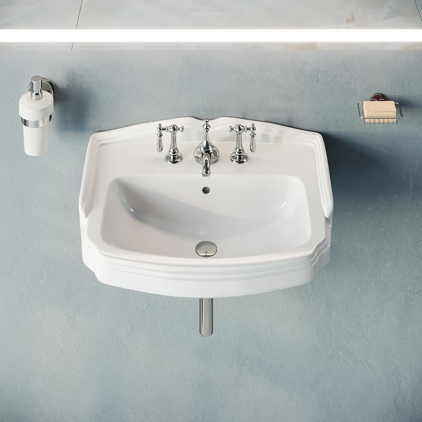corner floating sink