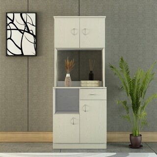 Modern Kitchen Pantry with Buffet Cabinet - Bed Bath & Beyond - 36243732