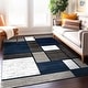 World Rug Gallery Contemporary Modern Boxed Color Block Area Rug - Bed ...