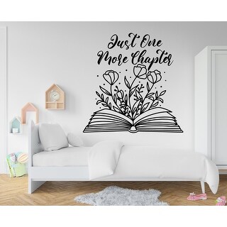 Library vinyl wall art decals, book shelves decor, library wall decal ...