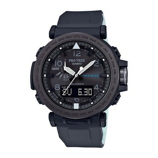 Casio Men's PRO TREK Quartz Resin and Silicone Solar Watch - Bed Bath ...