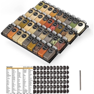 4-Tier Spice Rack Tray Insert for Kitchen Drawer，Drawer Organizer - Bed ...