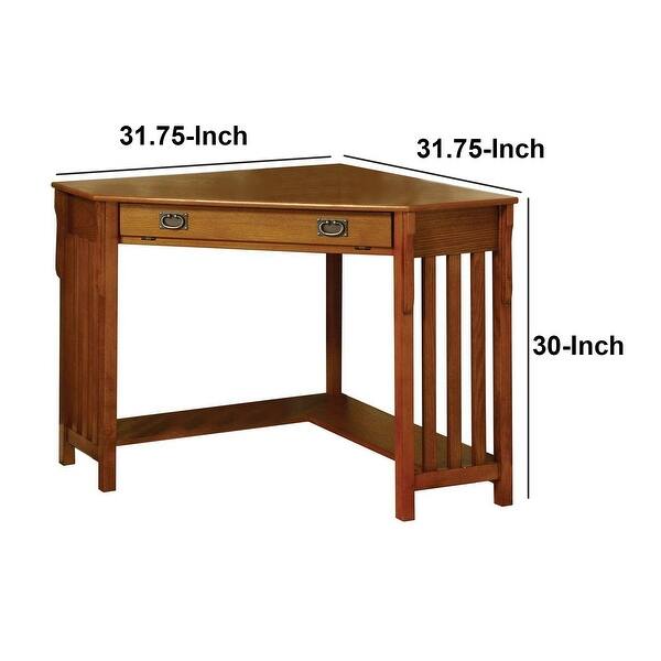Toledo Contemporary Corner Desk, Medium Oak - Bed Bath & Beyond - 21693128