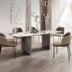 Modern Rectangular Sintered Stone Dining Table - Bed Bath & Beyond ...