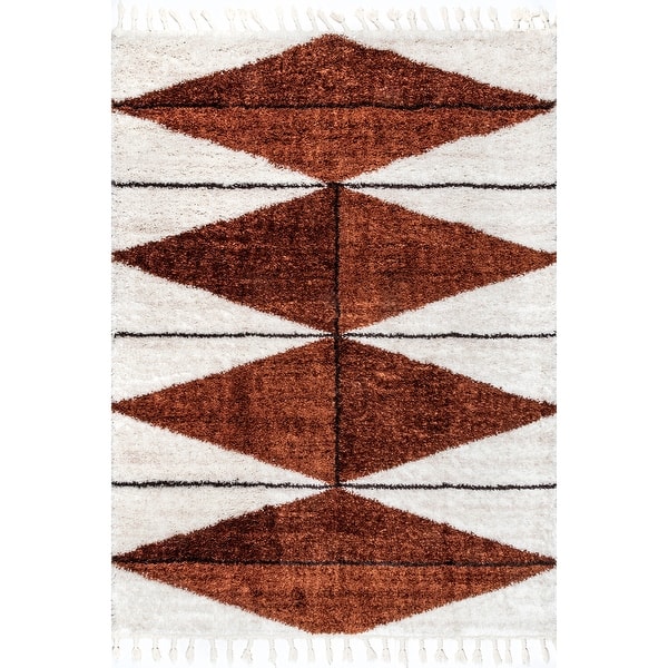 Brooklyn Rug Co Micah Diamond Shag Tassel Area Rug - On Sale - Bed Bath ...