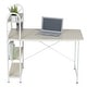 Home Basics Computer Desk With Shelves, Oak/White - Bed Bath & Beyond ...