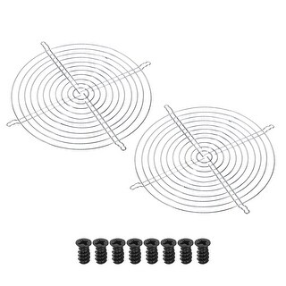 250mm Fan Finger Grill, 2 Pack Metal Grill Protector Guard with Screw ...