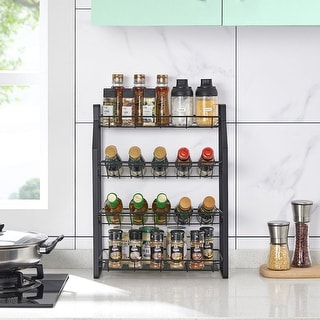 4 Tier Kitchen Storage Rack Counter Organizer Spice Rack Shelf - Bed ...