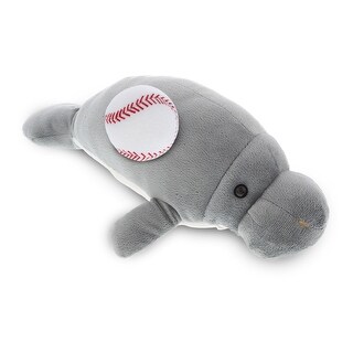 DolliBu Soft Huggable Grey Manatee Stuffed Animal with Baseball Plush ...