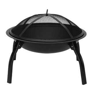 Folding Outdoor Metal Fire Pit 22 Inch - Bed Bath & Beyond - 42367969