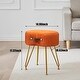 Foot Rest Foot Rest with Handle and Upholstered-Orange - Orange - Bed ...