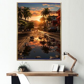 Designart "Puerto Rico Landscape" Puerto Rico Framed Canvas Art Print ...