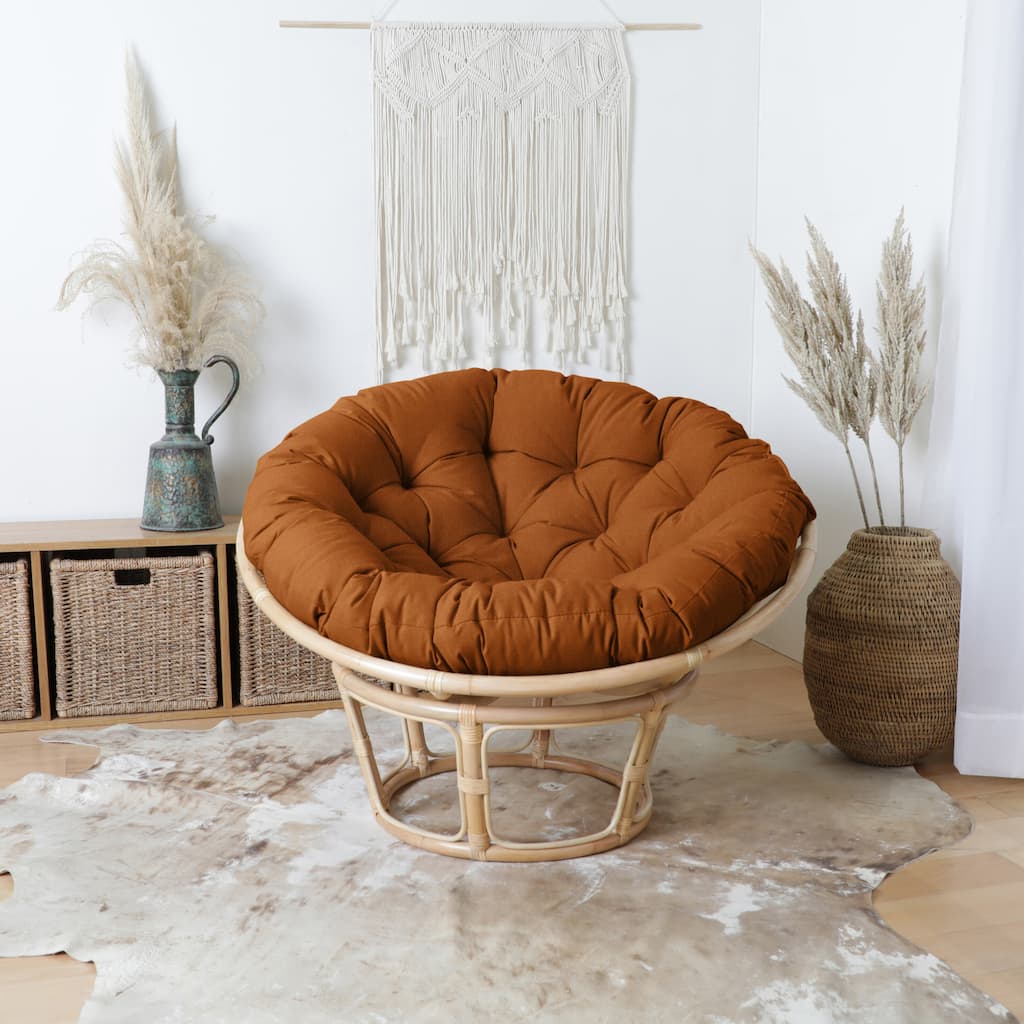 Sorra Home Indoor Suede Round Papasan Cushion - On Sale - Overstock ...