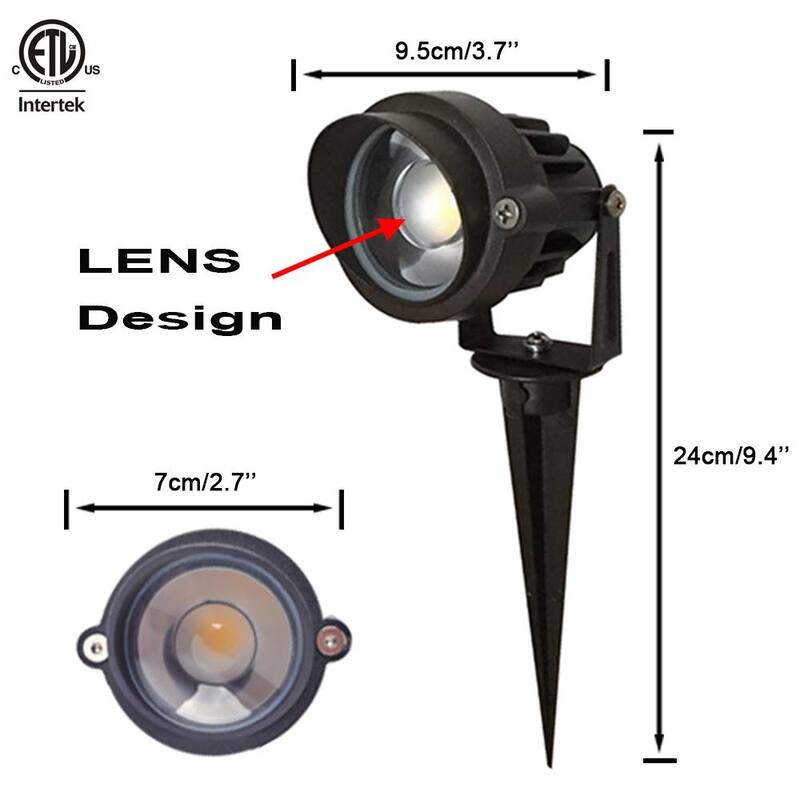 8Pack 5W Low Voltage Landscape Lights Outdoor 24V AC/DC Focusing Lens ...