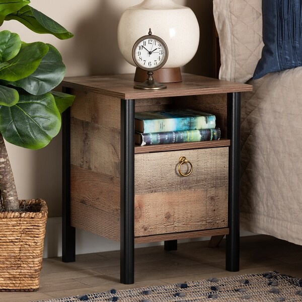 Rustic brown nightstand store