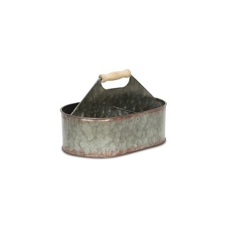 Silver Metal Large Oval Storage Slot Caddy - Bed Bath & Beyond - 36494134