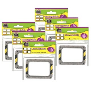 (6 Pk) Under Construction Name Tags Labels Multi-Pack - Bed Bath ...
