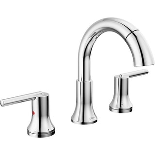 Delta Trinsic 1.2 GPM Widespread Bathroom Faucet with Pull Down Wand and Push Pop-Up Drain ...