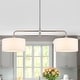 Modern Minimalist 2-Light Linear Island Chandelier Metal Pendant Light ...
