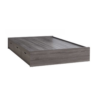Full Size Chest Bed with 3 Drawers, Distressed Gray - Bed Bath & Beyond ...