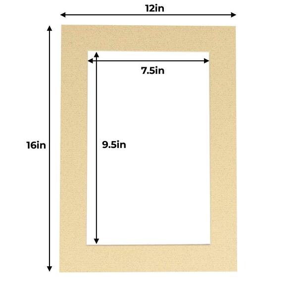 12x16 Mat for 8x10 Photo - Tan Matboard for Frames Measuring 12 x 16 ...