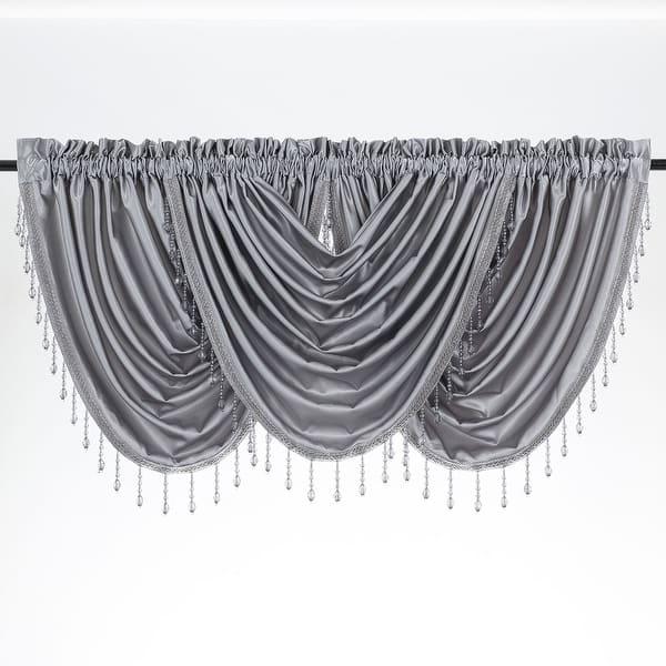 Regency Crushed Satin Rod Pocket Window Panel and Valance Treatments ...