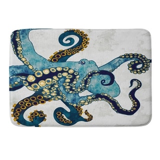 SpaceFrogDesigns Metallic Octopus VI Memory Foam Bath Mat - Bed Bath ...