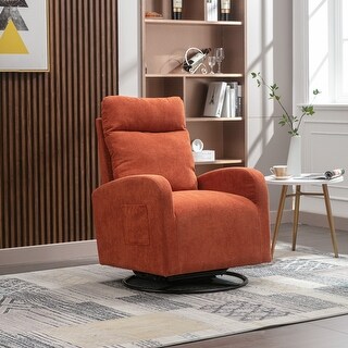 Modern Style Upholstered Swivel Rocking Chair with One Left Bag for ...