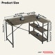 Small L Shaped Desk with Storage Shelves - Bed Bath & Beyond - 39897625