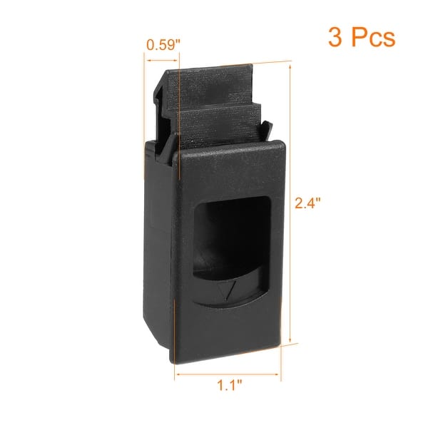 Plastic Slide Latch Window Door Inside Pull Rectangular Black 61mm ...